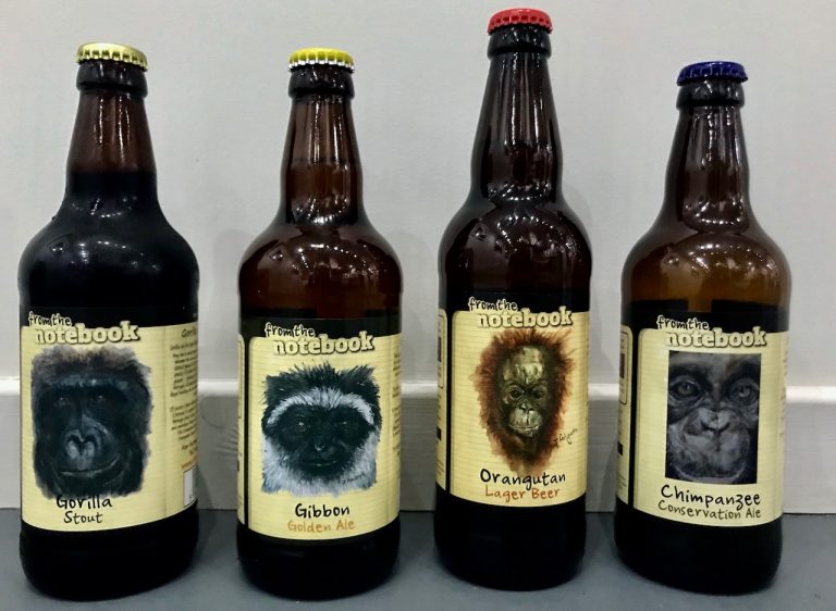 Chimpanzee beer has landed - Betws Railway Station